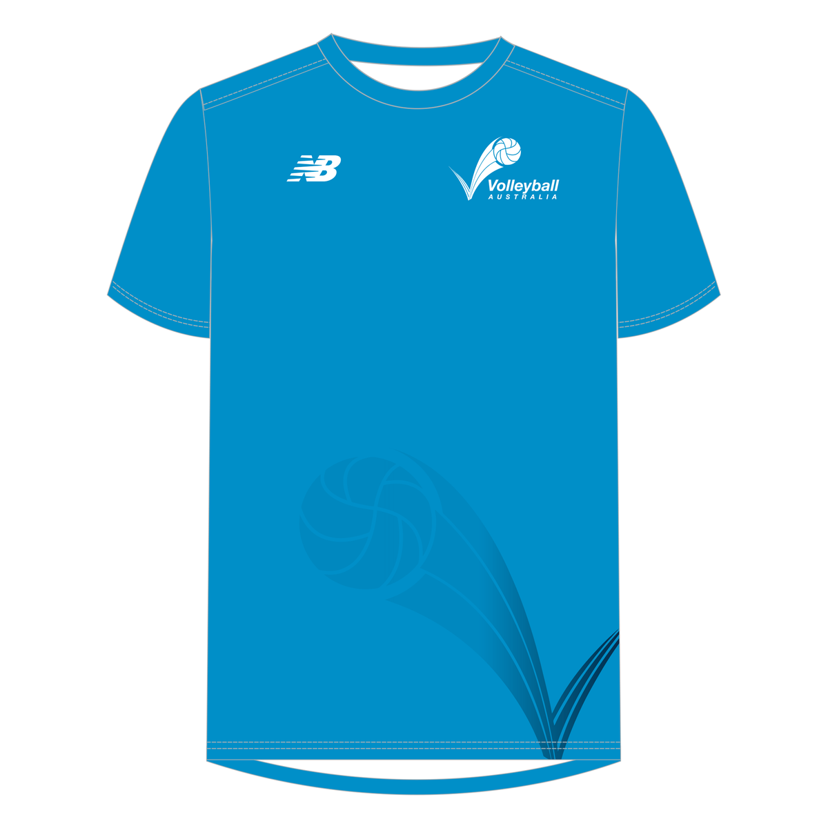 Volleyball Australia | NDP | Coaches NB Unisex Training Tee - Blue ...