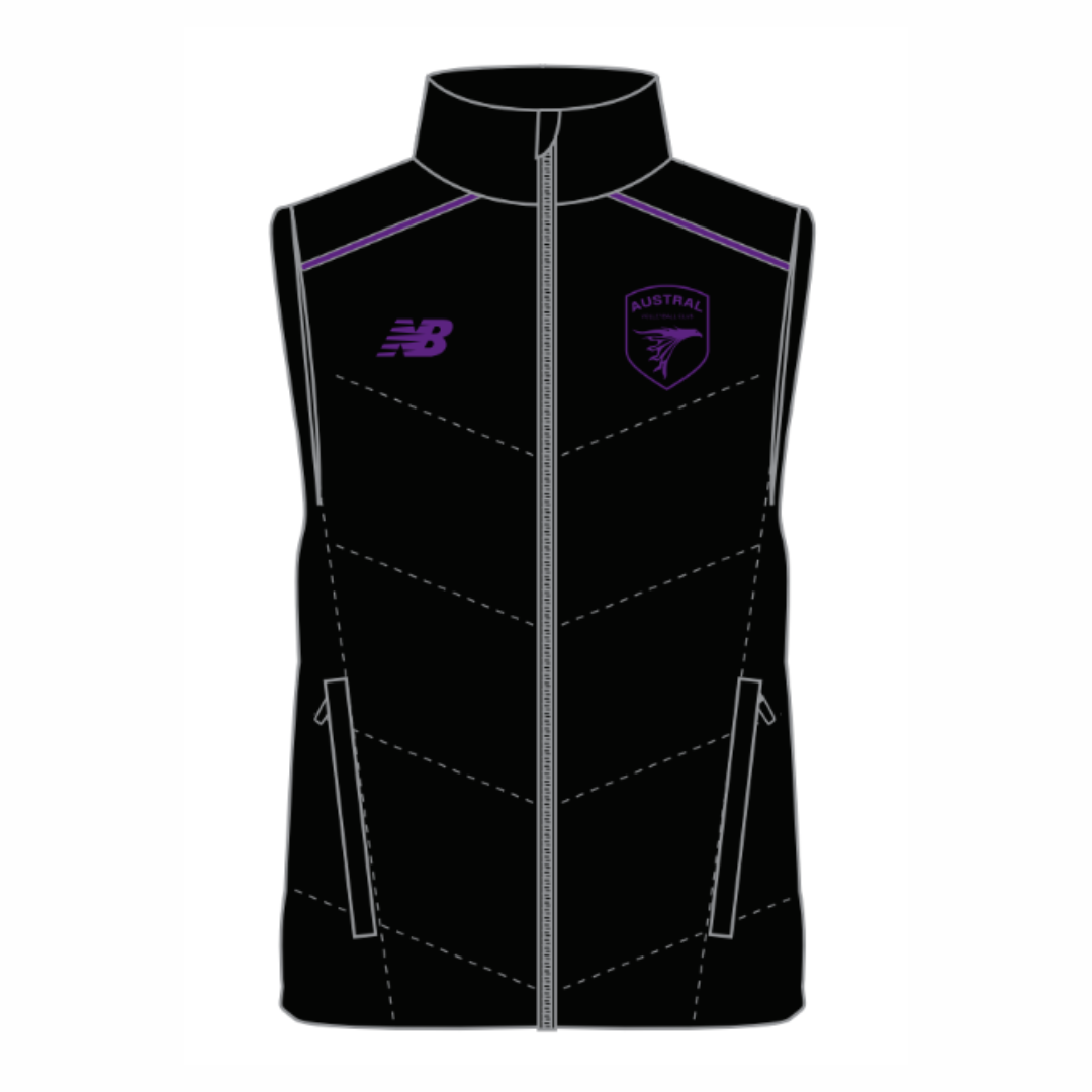 Austral Volleyball | Unisex Puffer Vest – Belgravia Apparel | Sports AU